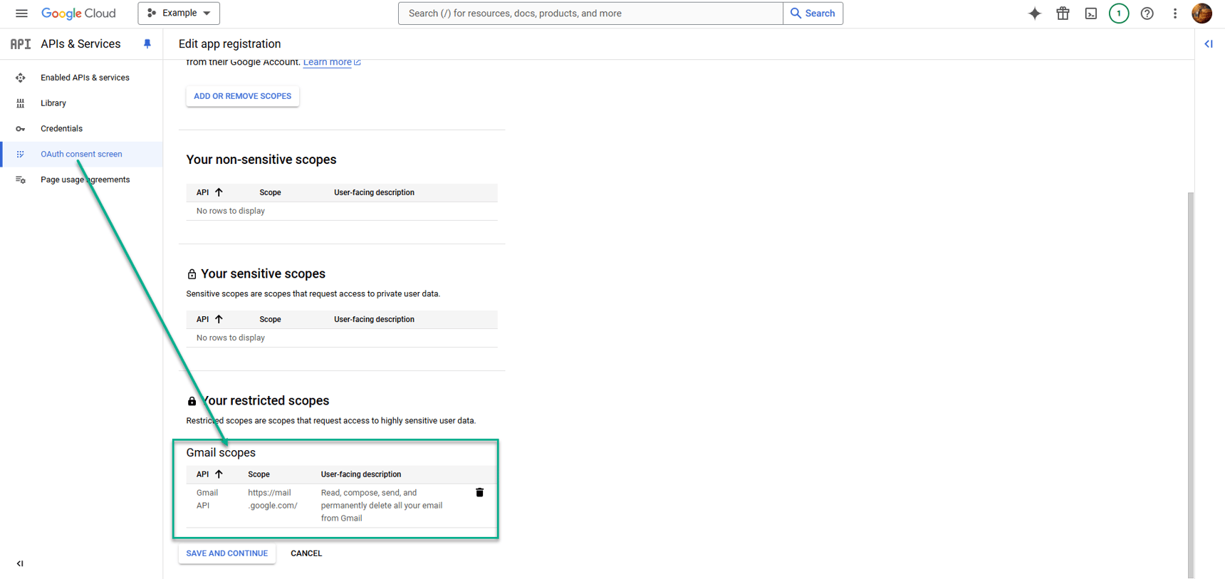 Connecting OAuth Google mailboxes via API