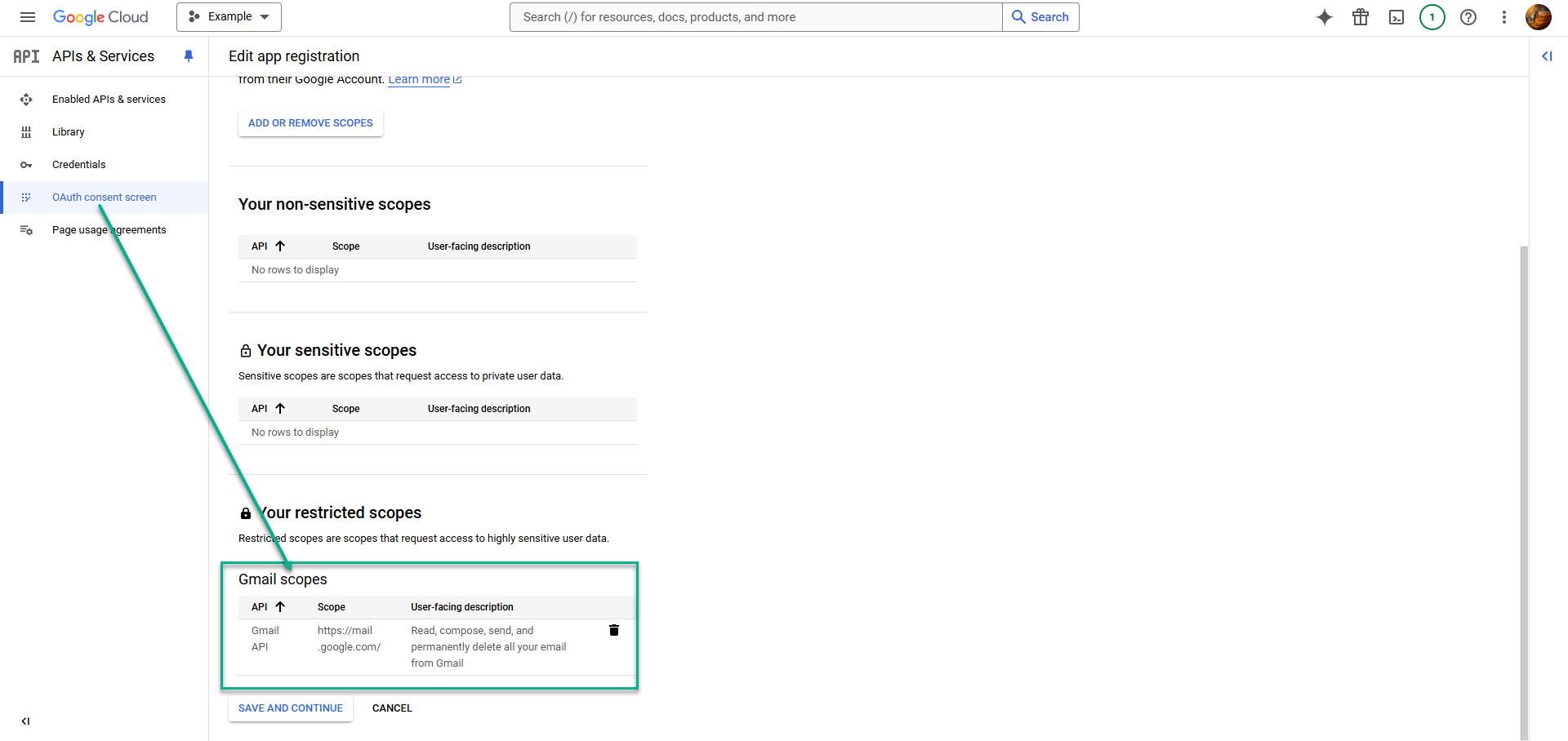 Connecting OAuth Google mailboxes via API