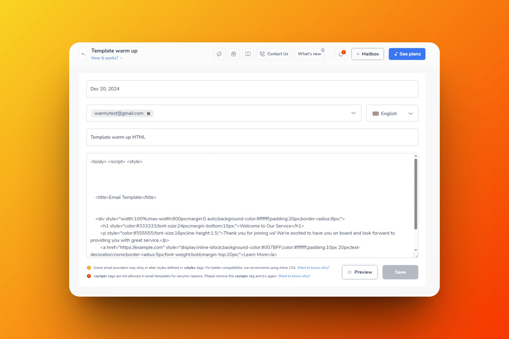 Optimizing HTML Templates